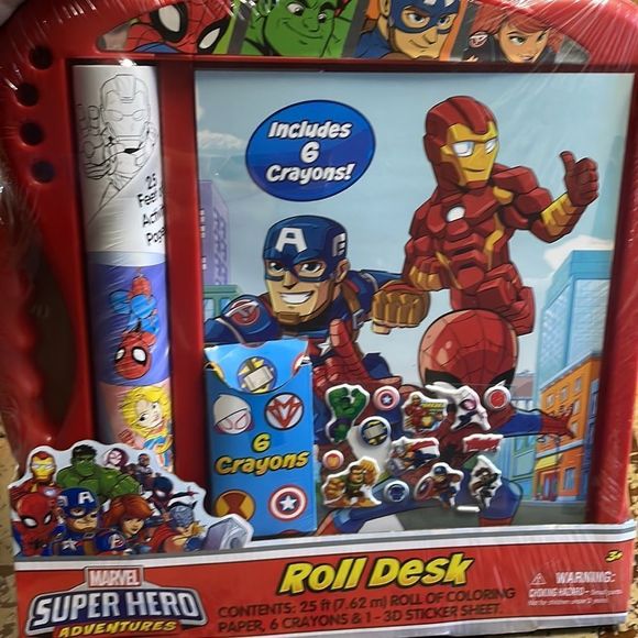 Marvel | Toys | Marble Superhero Adventures Roll Desk | Poshmark